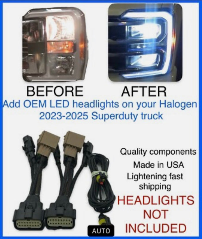 2023-2025 Ford Super Duty F-250 F-350 Headlight Conversion Adapter Har